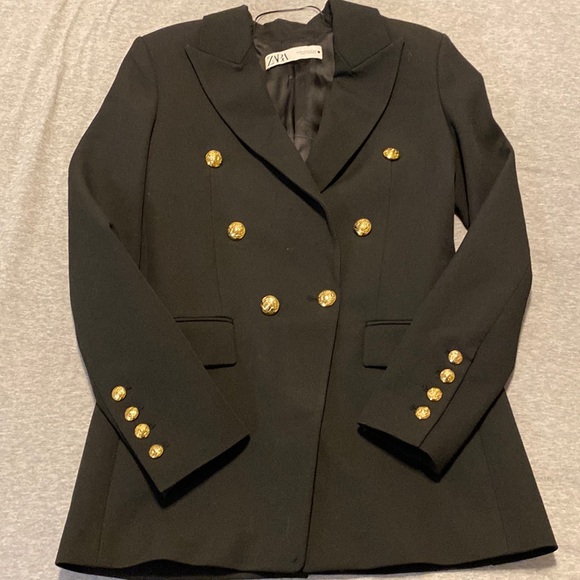 Zara | Jackets & Coats | Zara Blazer With Gold Buttons | Poshmark